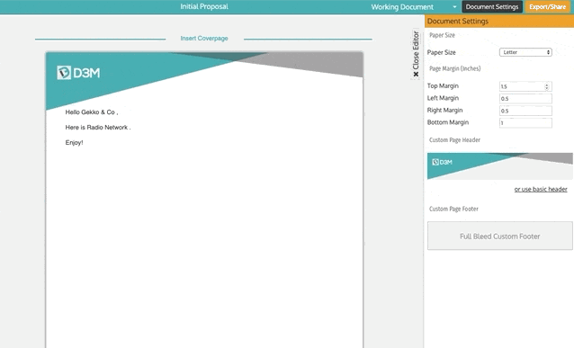 Enhancement: Document Headers and Footers